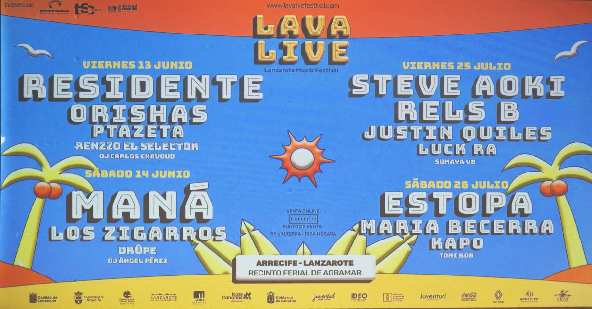 Presentación de artistas y bandas que actuarán en el Lava Live 2025 en Lanzarote